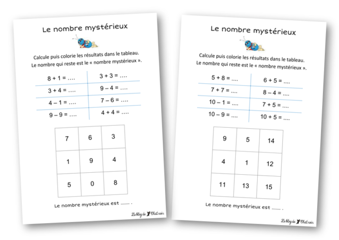 Nombres et calcul – Le blog de Chat noir